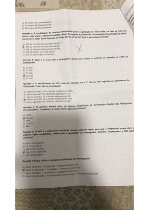 Prova unip - Fundamentos da Administração - Studocu