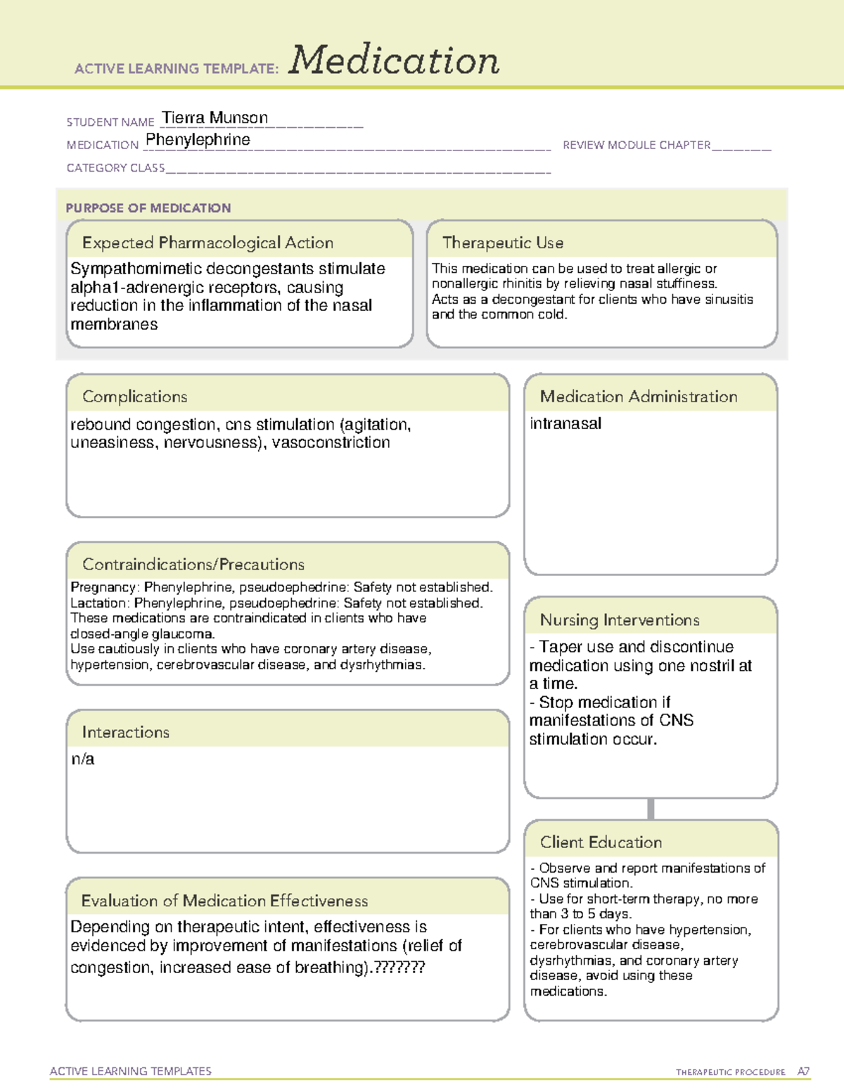 Decongestion - Active Learning Template for Therapeutic Procedure A ...