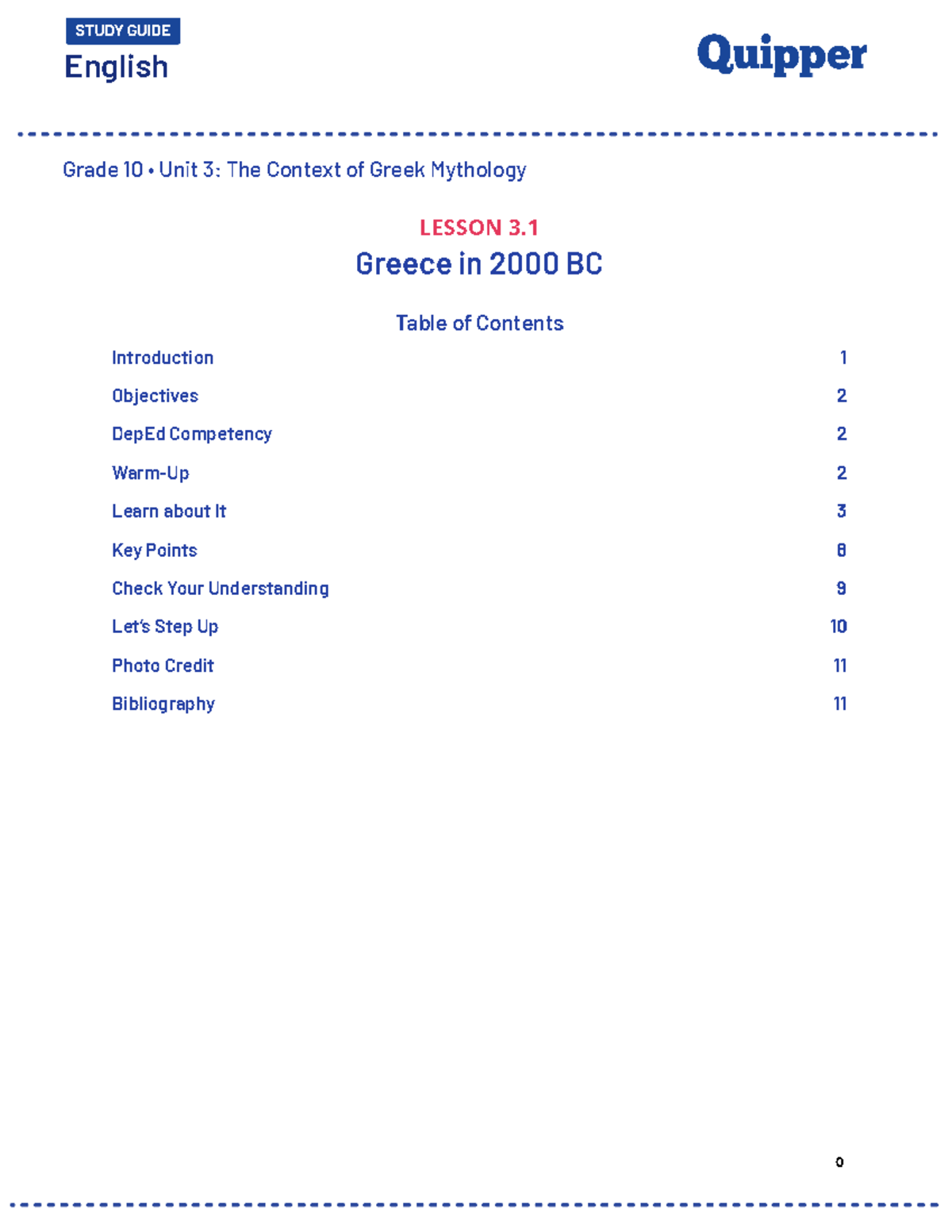 English Greece in 2000 BC - Grade 10 • Unit 3: The Context of Greek ...