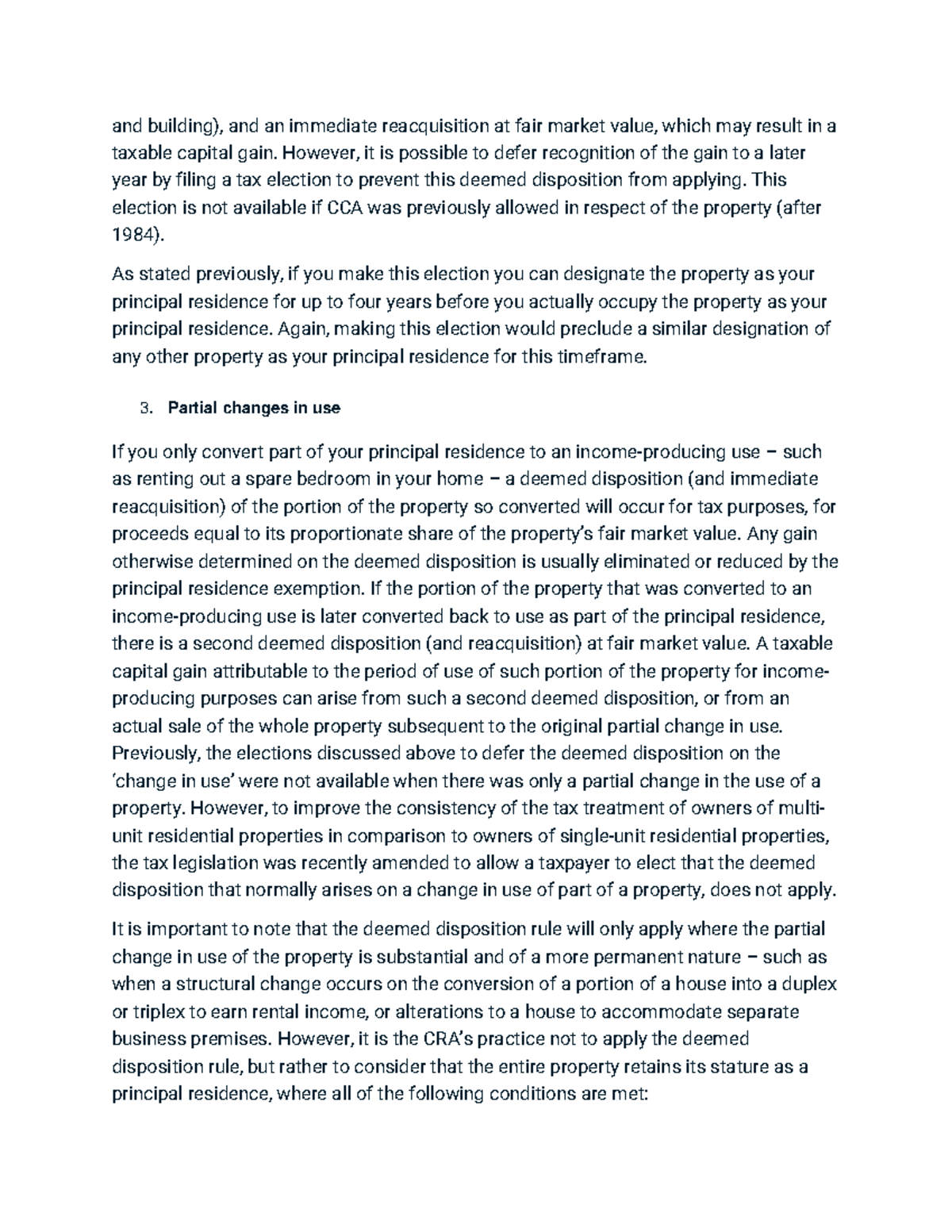 What is a principal residence 7 - ACCT 320 - Studocu