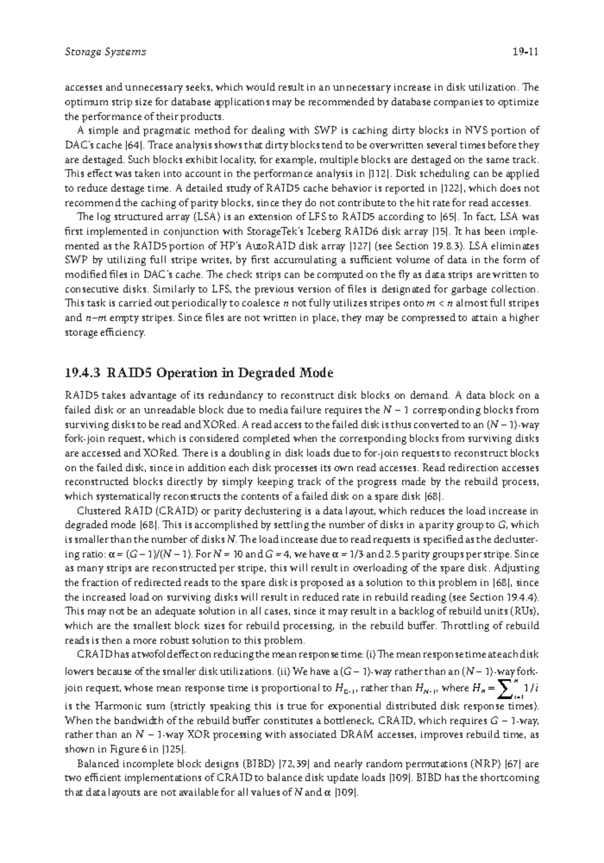 Computing Handbook Cse Storage Systems 19 11 Accesses And Unnecessary Seeks Which Would 