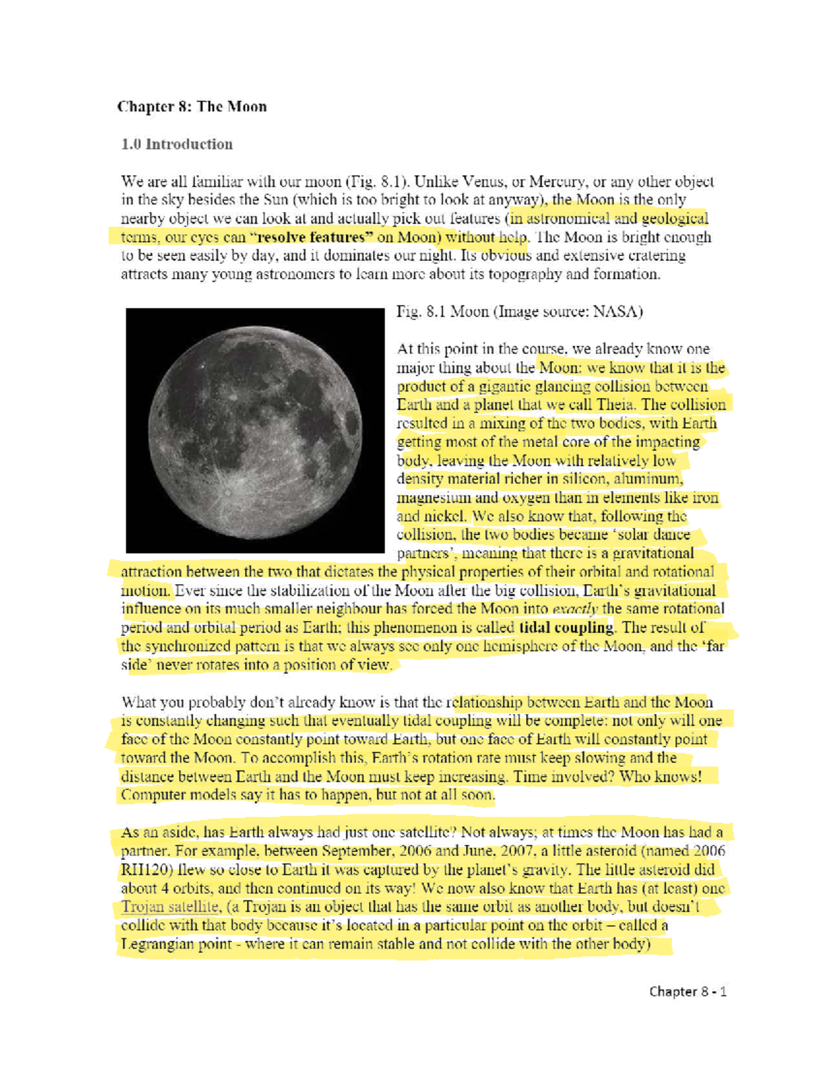 Chapter 8 - Moon - notes - ####### Chapter 8: The Moon ####### 1 ...