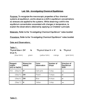 Lab Report Reaction Rate Lab - During this experiment we actively tried ...