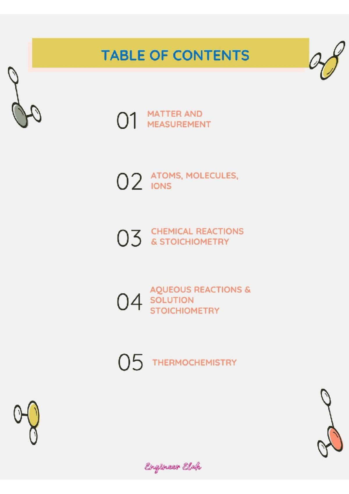 General Chemistry 1 Reviewer - TABLE OF CONTENTS of 01 MATTER AND ...