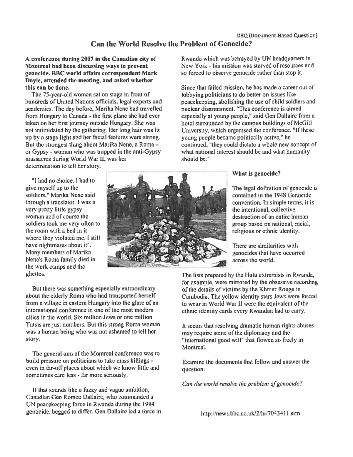 Final DBQ Project Genocide - Studocu