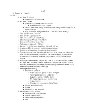 Unit 2 Forestry - Lecture notes - Unit 2 Forestry Lecture 1- Chapter 4 ...