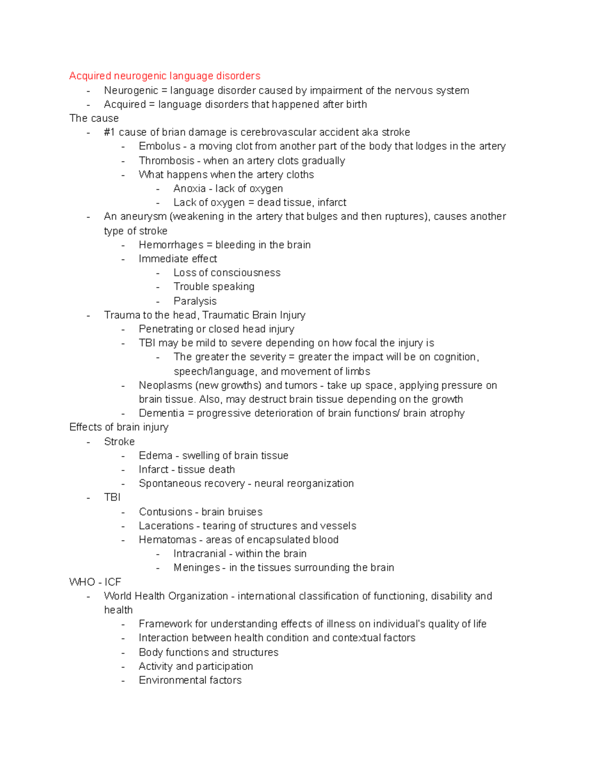 Survey 5 - Acquired neurogenic language disorders - Neurogenic ...