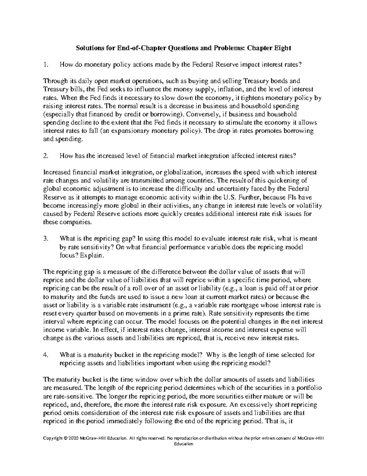 CH 8 Solution Manual - Copyright © 20 20 McGraw-Hill Education. All ...