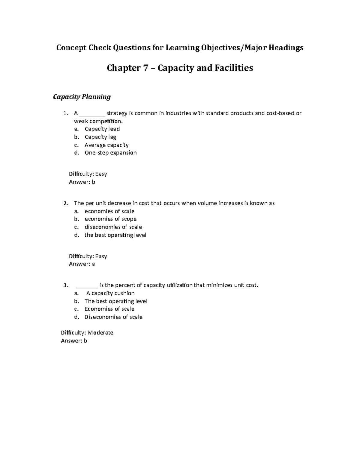 Ch07 Practice Quiz-01 - Concept Check Questions for Learning Objectives/Major Headings Chapter 7 ...