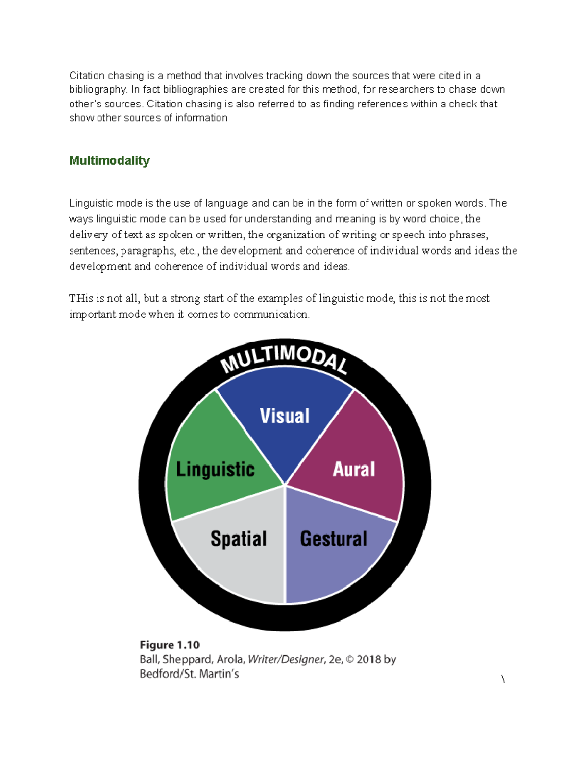 English 102 notes week 3 - Citation chasing is a method that involves ...