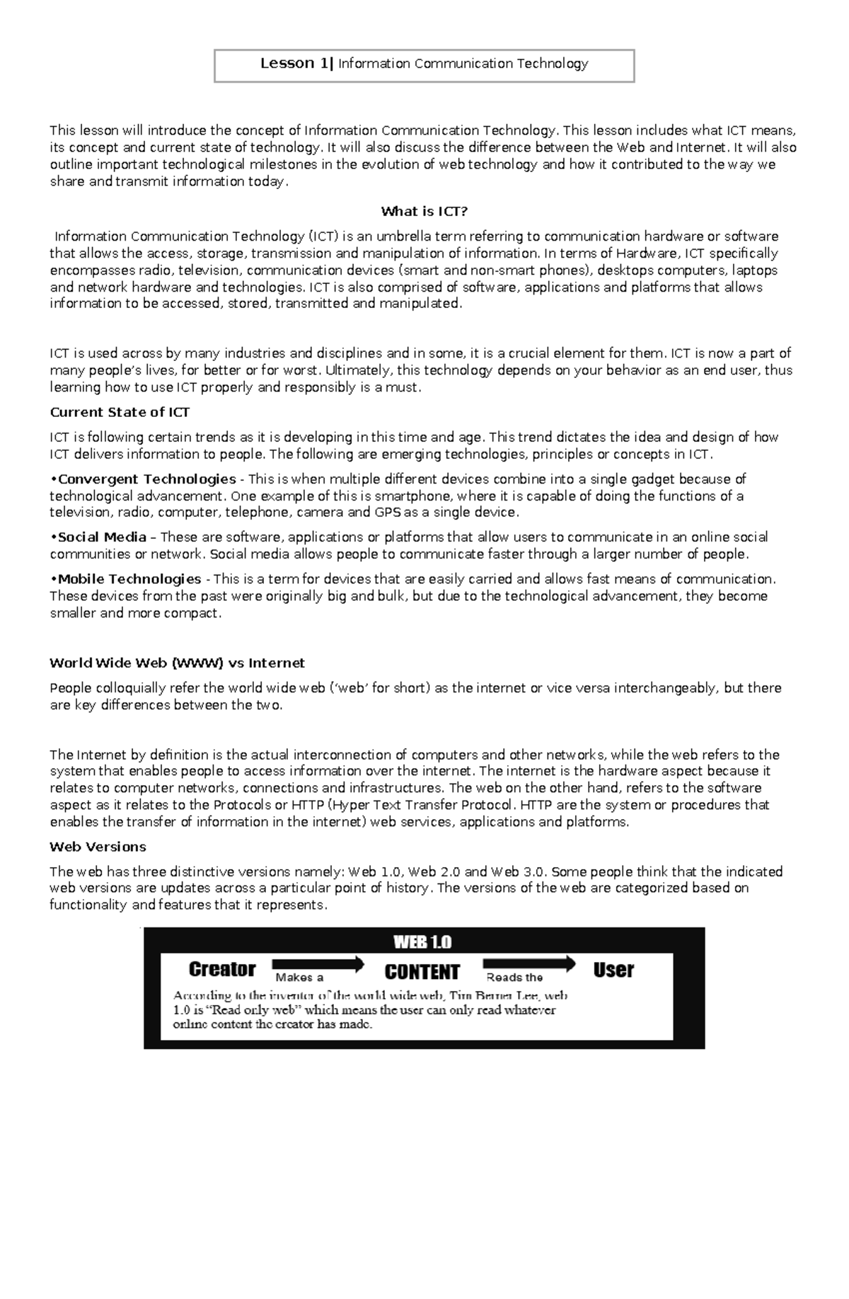 Empowerment Technologies Q1M1-Lesson 1-4 Notes - This lesson will ...