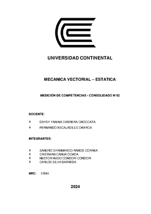 Examen de competencias - Universidad Continental Medición de competencias Consigna de trabajo ...