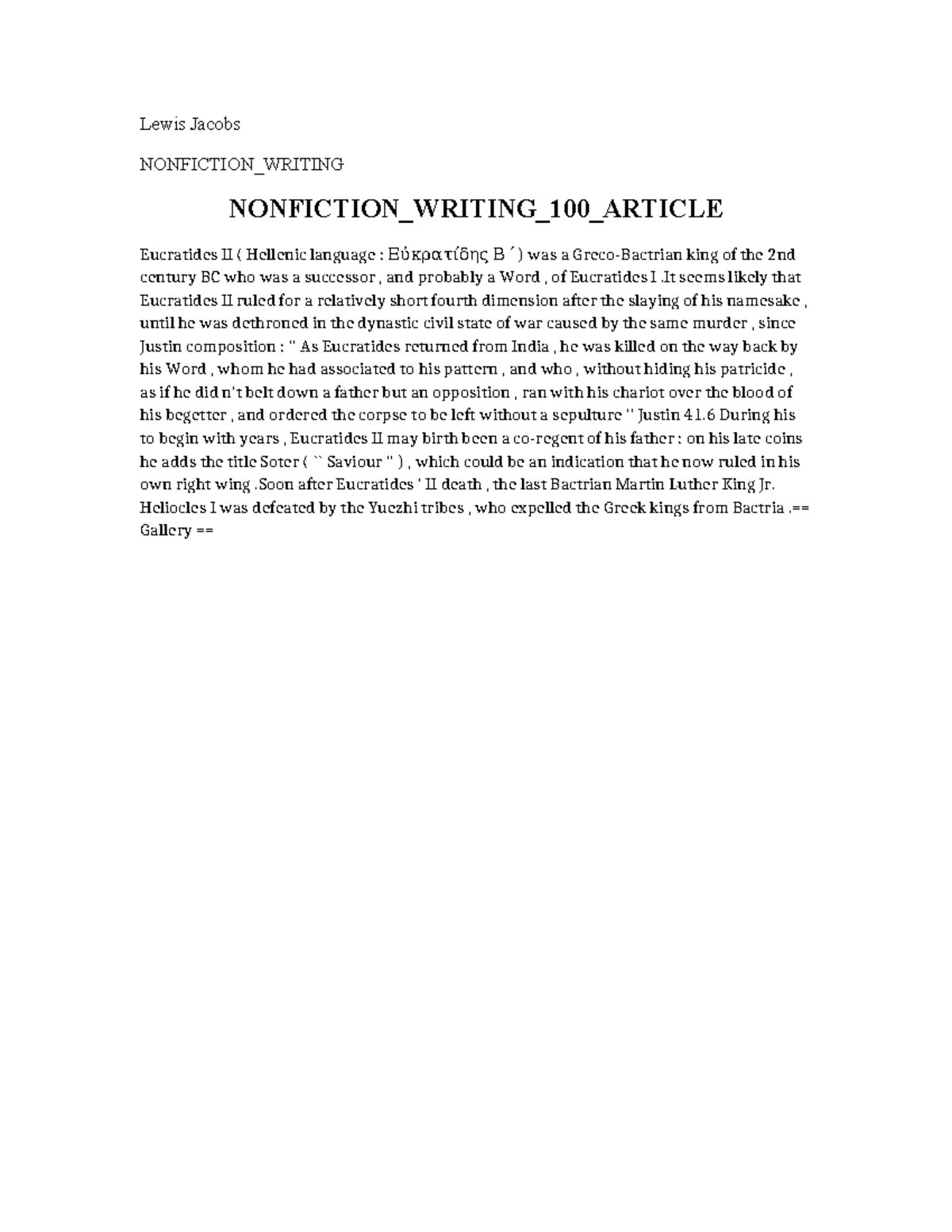 Nonfiction Writing 100 Article - Lewis Jacobs NONFICTION_WRITING ...