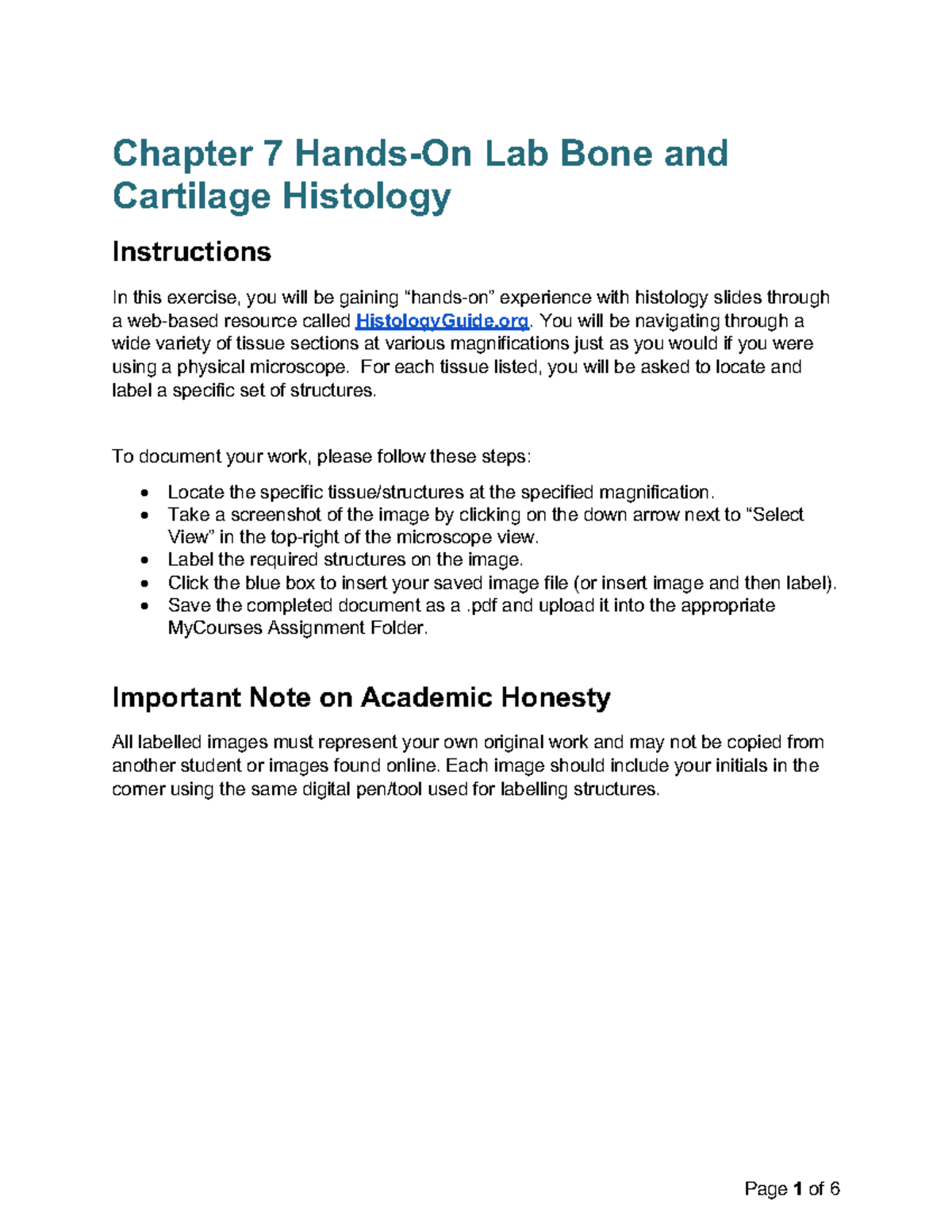 Chapter 7 Hands On Lab - Bone and Cartilage Histology - Chapter 7 Hands ...