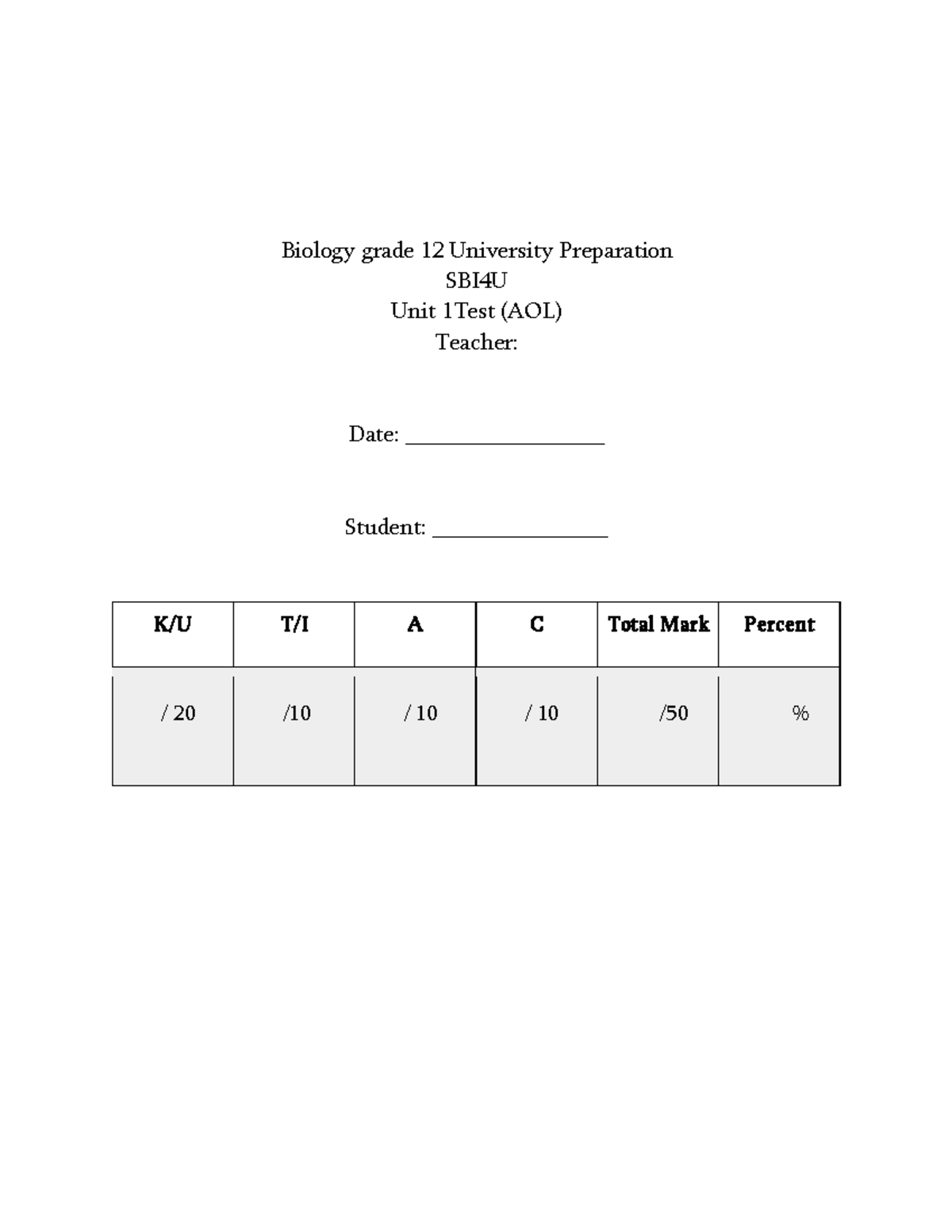 Unit 1- Test 1- AOL - DDFGVGS - Date: _________________ Student ...