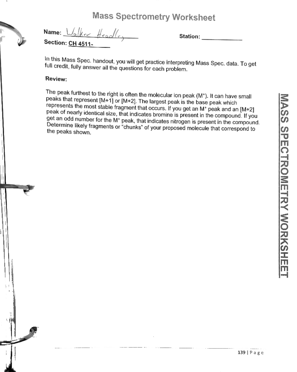 MS worksheet - CH 6513 - Studocu