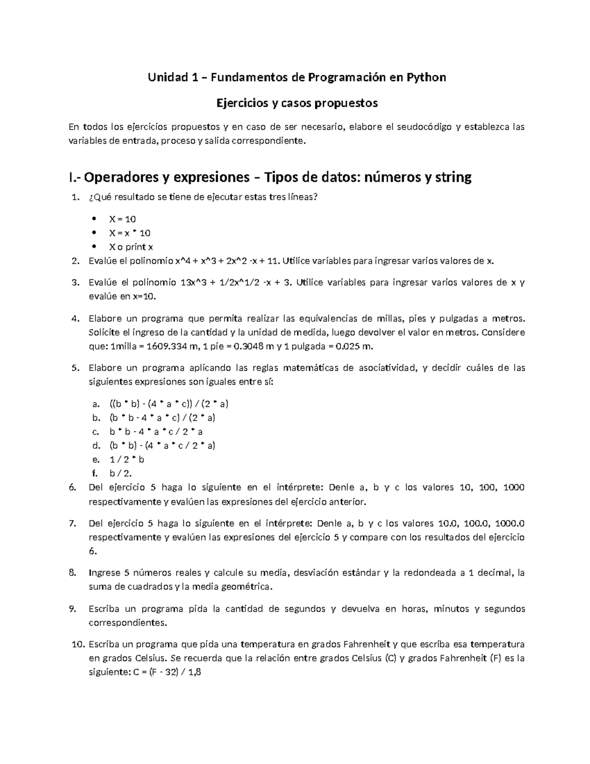 01-022 1 - IMPORTANTE - Unidad 1 – Fundamentos de Programación en ...