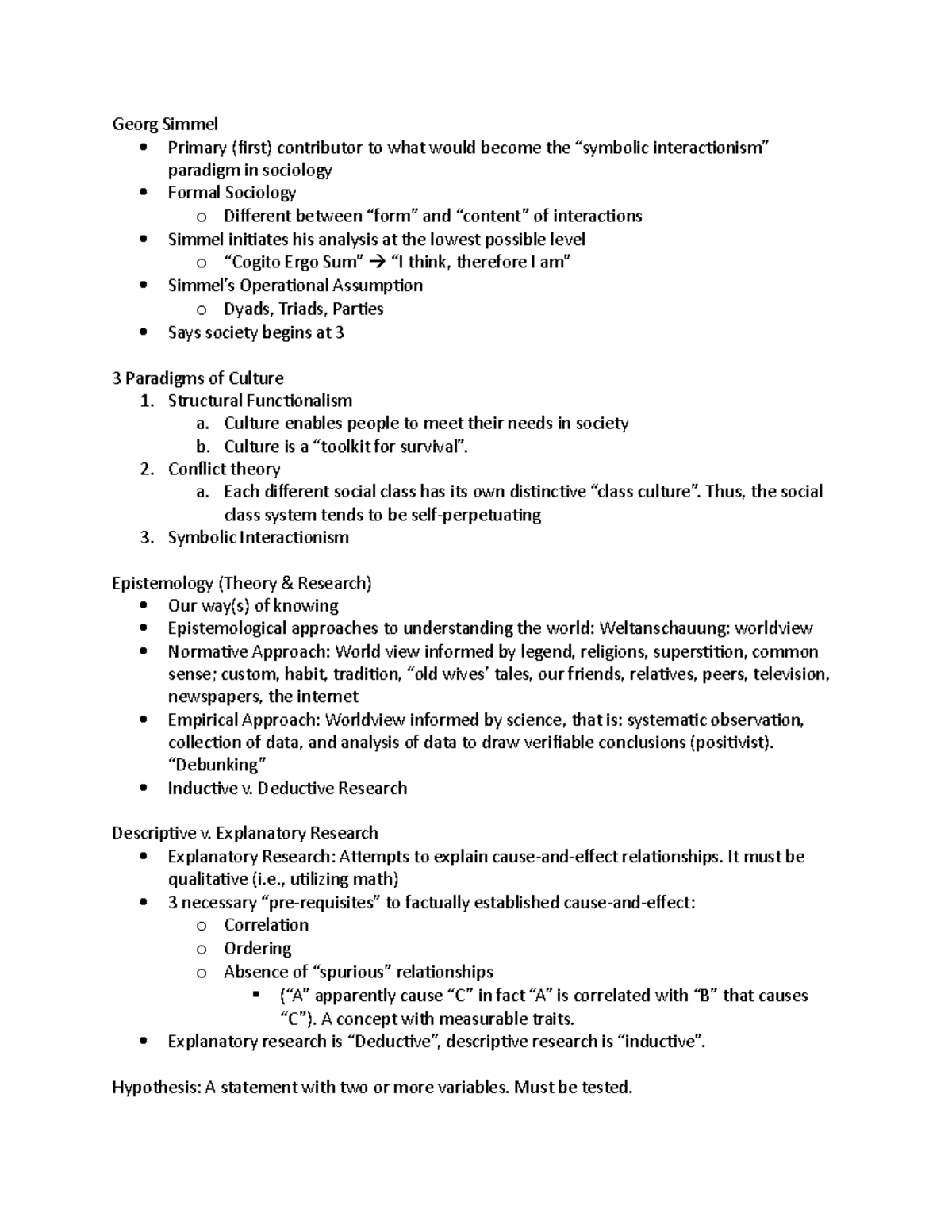 Soc 101 Part 14 - Professor: Russell Castro - Georg Simmel Primary ...