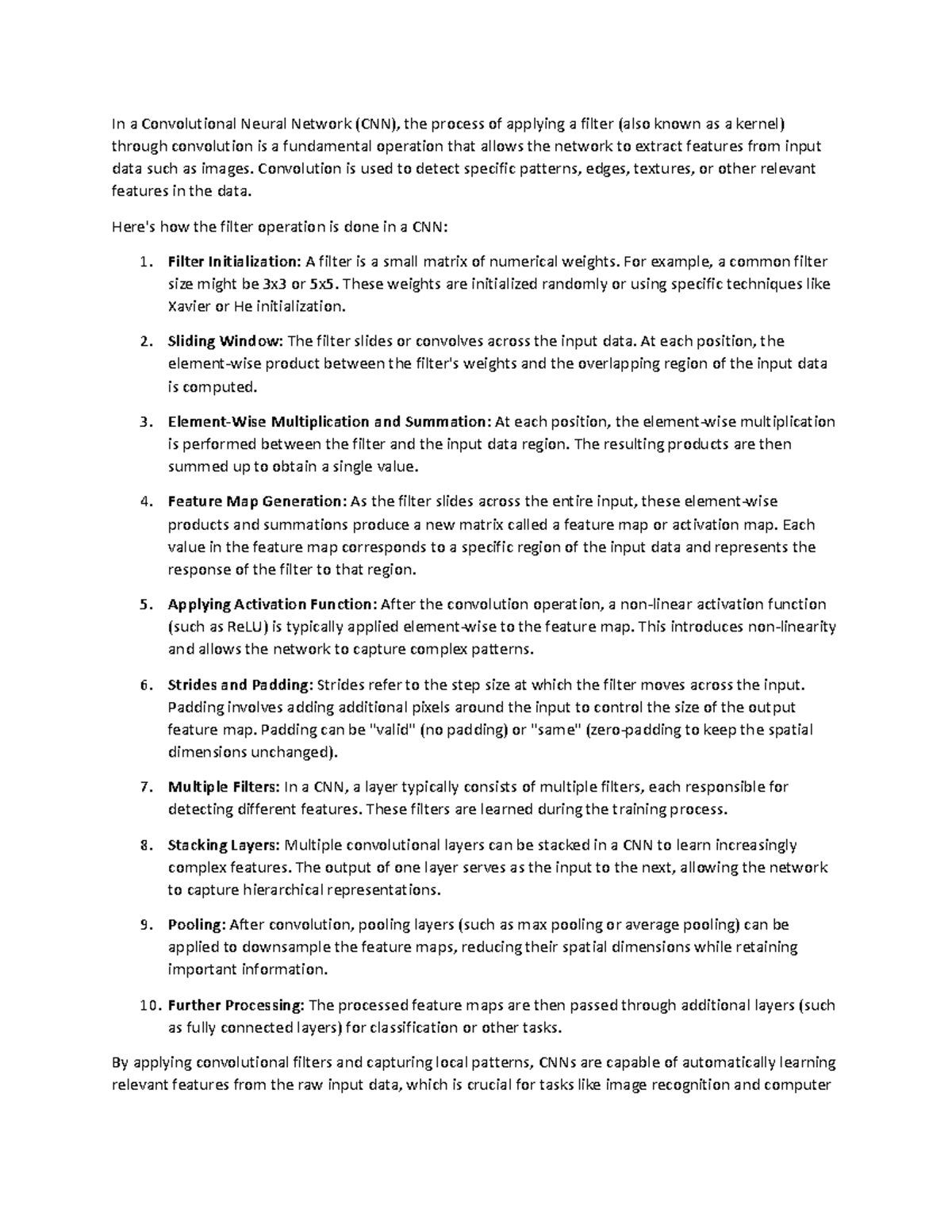 Convolutional Filter Operation - In a Convolutional Neural Network (CNN ...