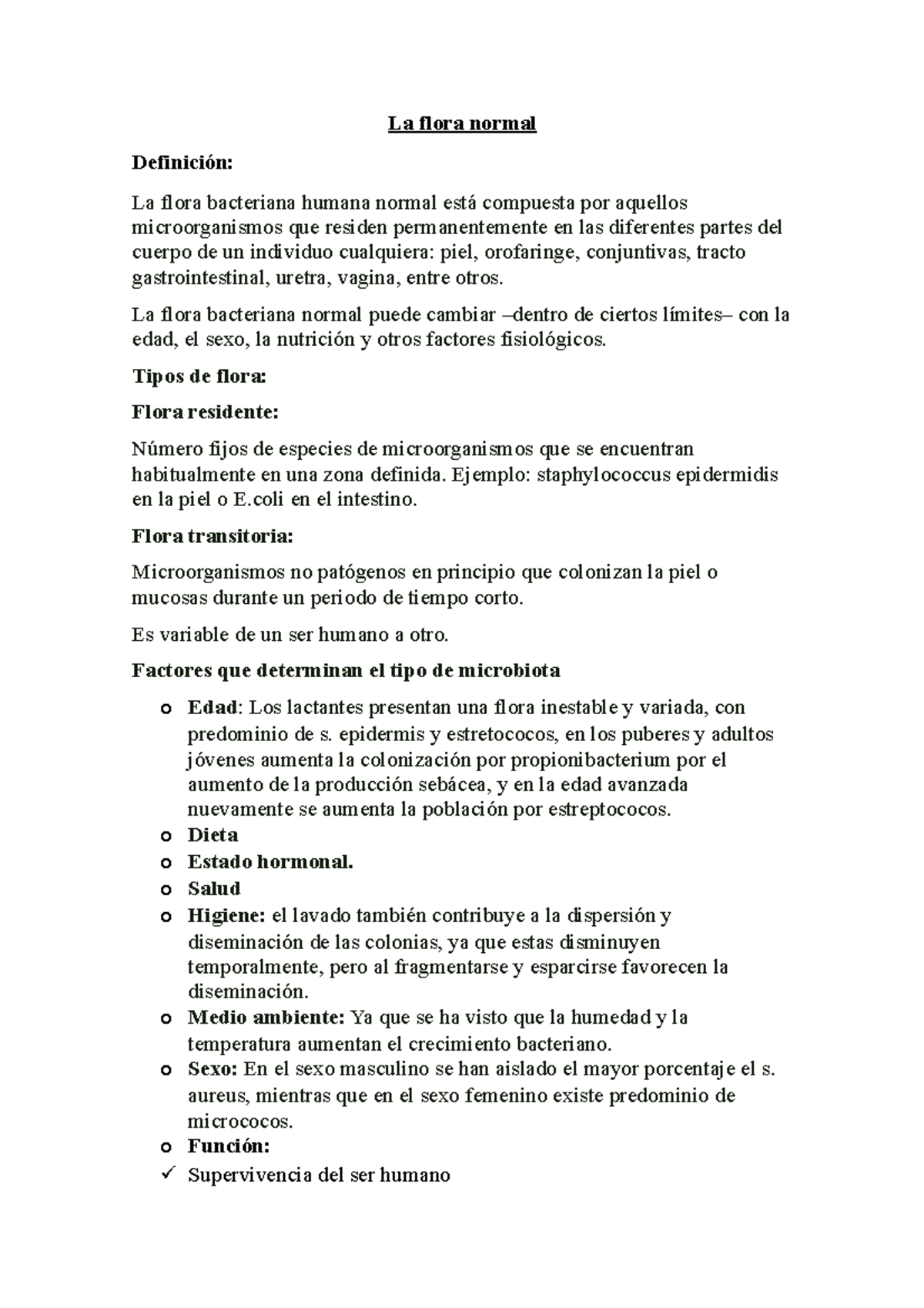 La flora normal - es un articulo de presentacion - La flora normal ...
