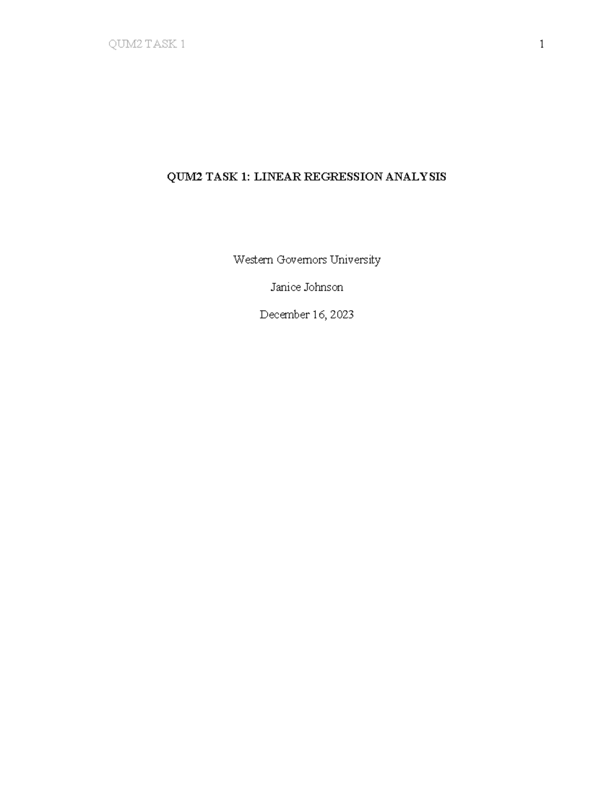 Qum2 Task 1 Task 1 Linear Regression Qum2 Task 1 Linear Regression