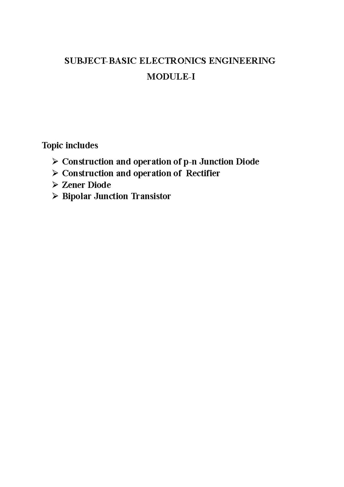 EE Module-I - notes on current physics unit 1 - SUBJECT-BASIC ...
