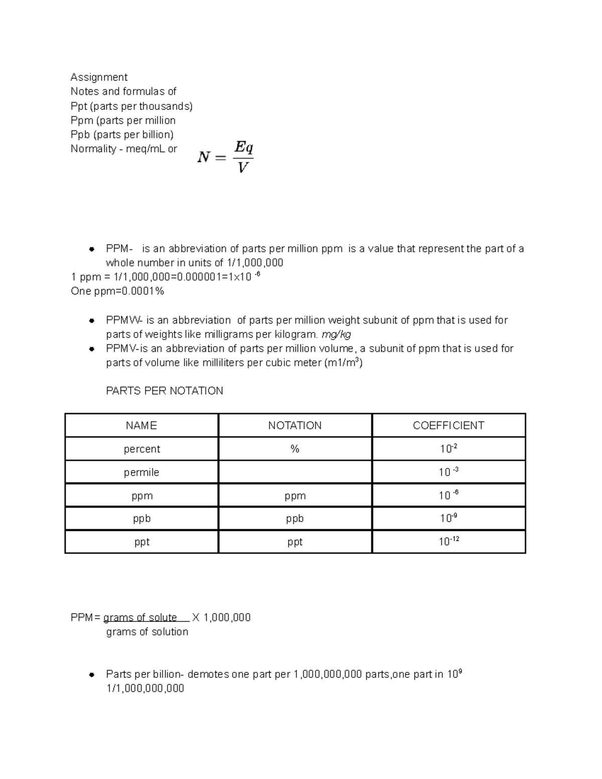 Notes And Formulas Of Ppt Ppm And Ppd Assignment Notes And Formulas Of Ppt parts Per notes-and-formulas-of-ppt-ppm-and-ppd-assignment-notes-and-formulas-of-ppt-parts-per