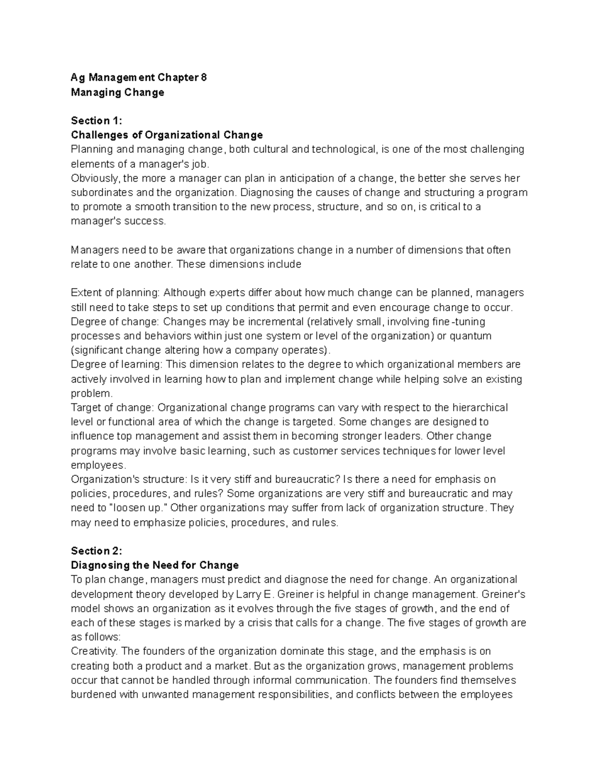 Ag Management - Ch 8 - Reading/Lecture Notes CHAPTER 8 - Ag Management ...