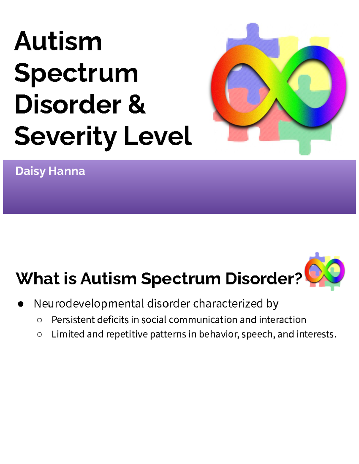 Autism Spectrum Disorder - Historical Classification: DSM-IV 5 ...