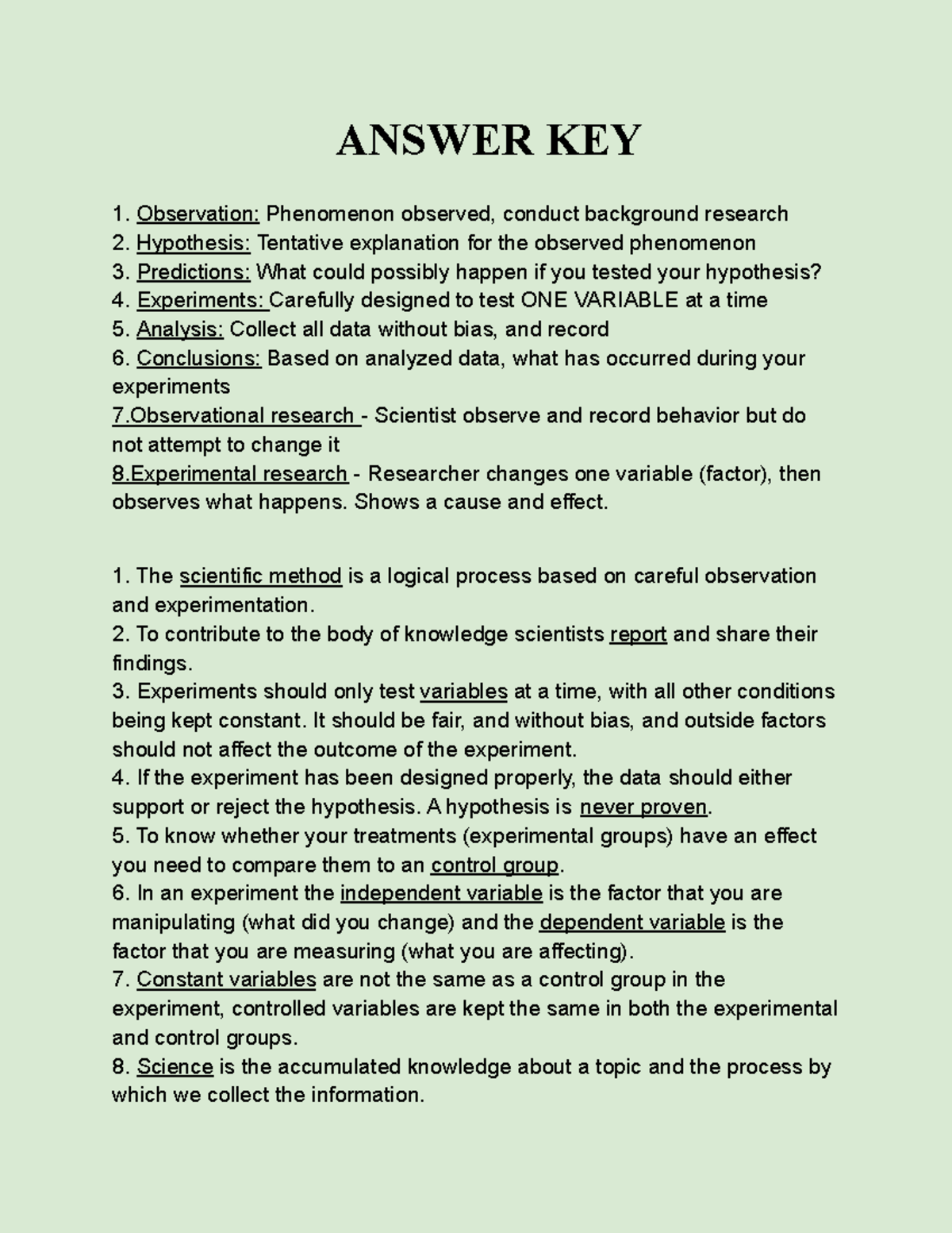 Biology Lab Practical 1107 Study Guide Answer Key - ANSWER KEY ...