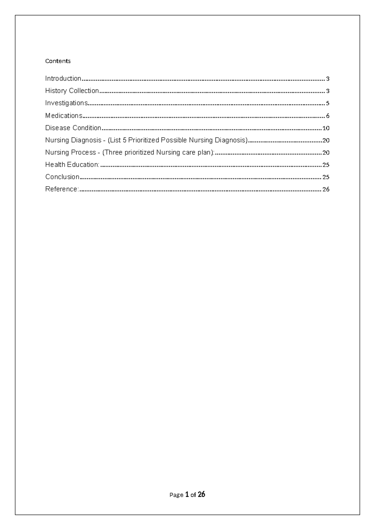 Mental health case study - Contents - Studocu
