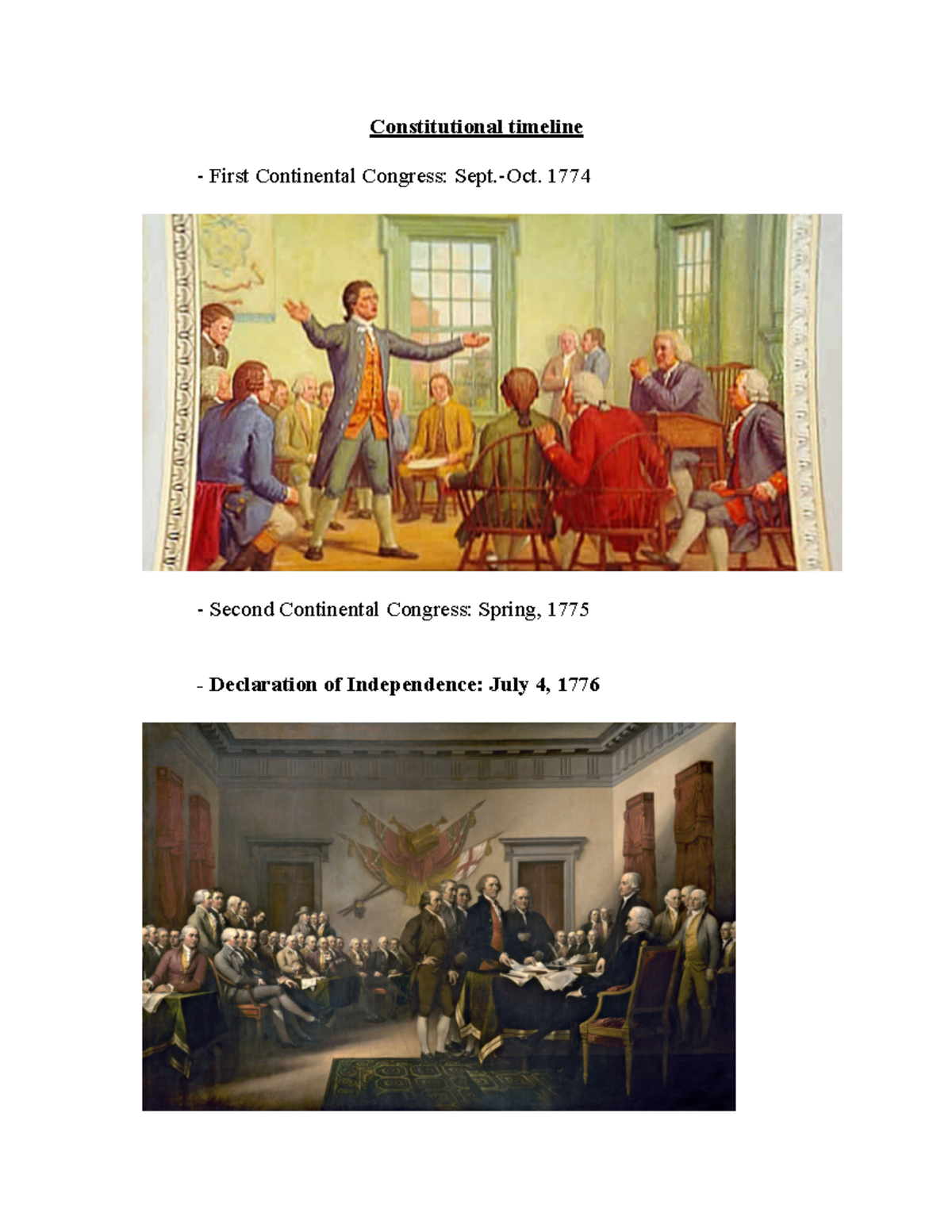 Class 03, OH Constitutional timeline - Constitutional timeline First ...