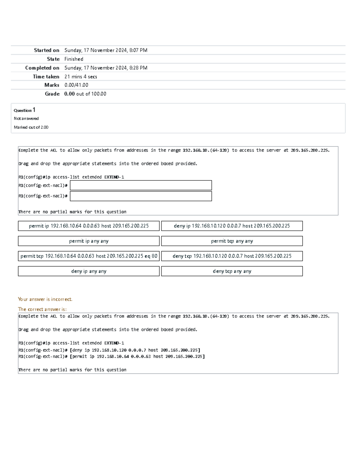 ICT535 - Practice Exam S2 2024 - Started on Sunday, 17 November 2024, 8 ...