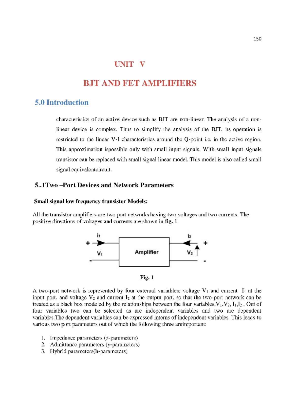 BJT AND FET Amplifiers - Electronic Devices And Circuits - Studocu