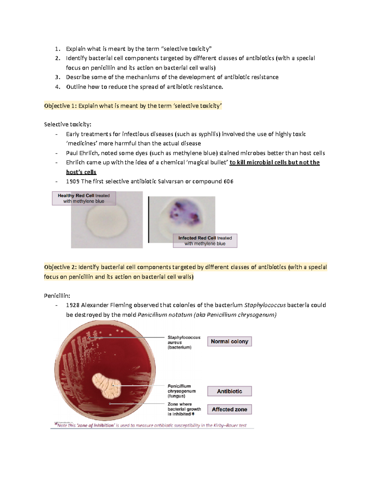 CELS191 Lecture 33 Antibiotics - Explain what is meant by the term ...