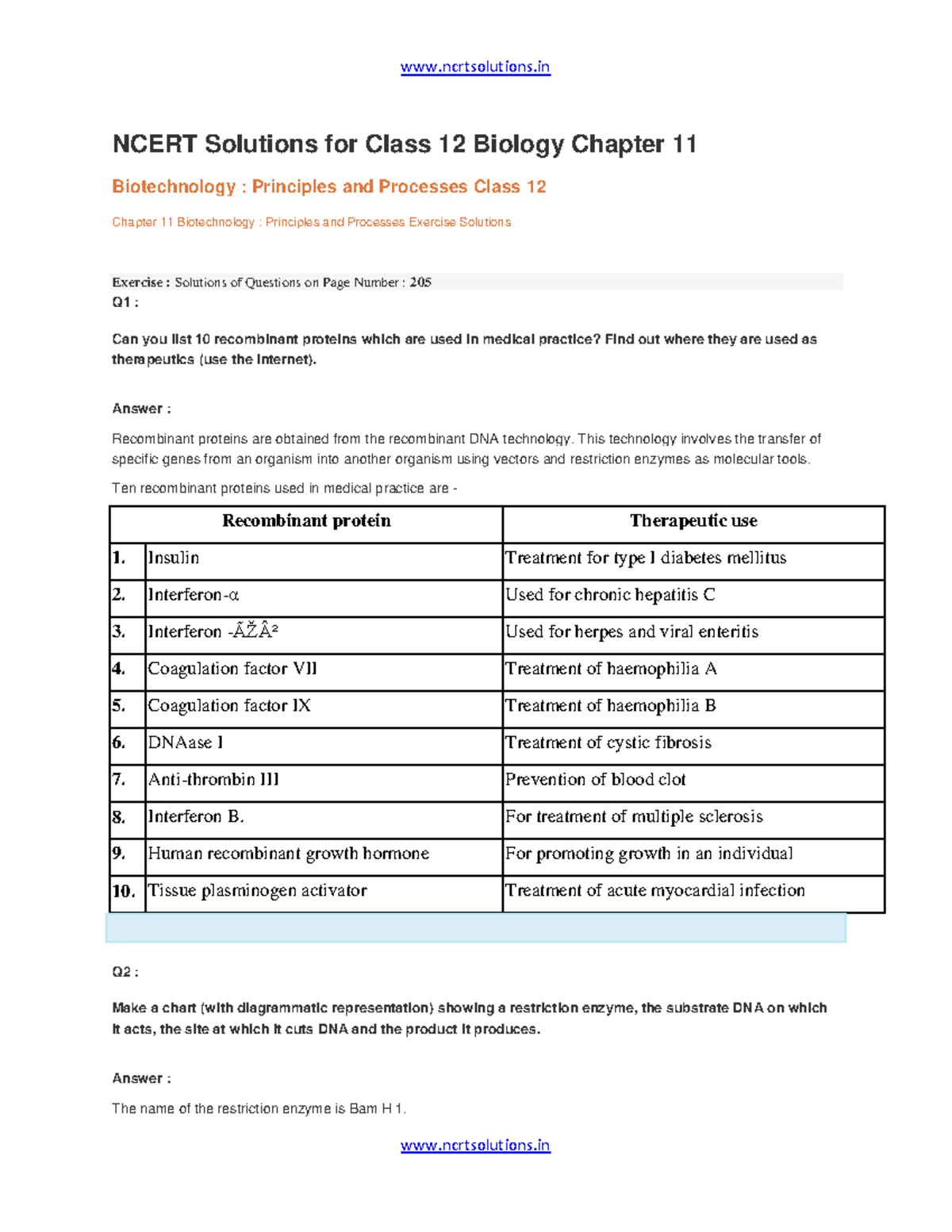 Ncert Solutions for Class 12 Biology Chapter 11 - NCERT Solutions for ...