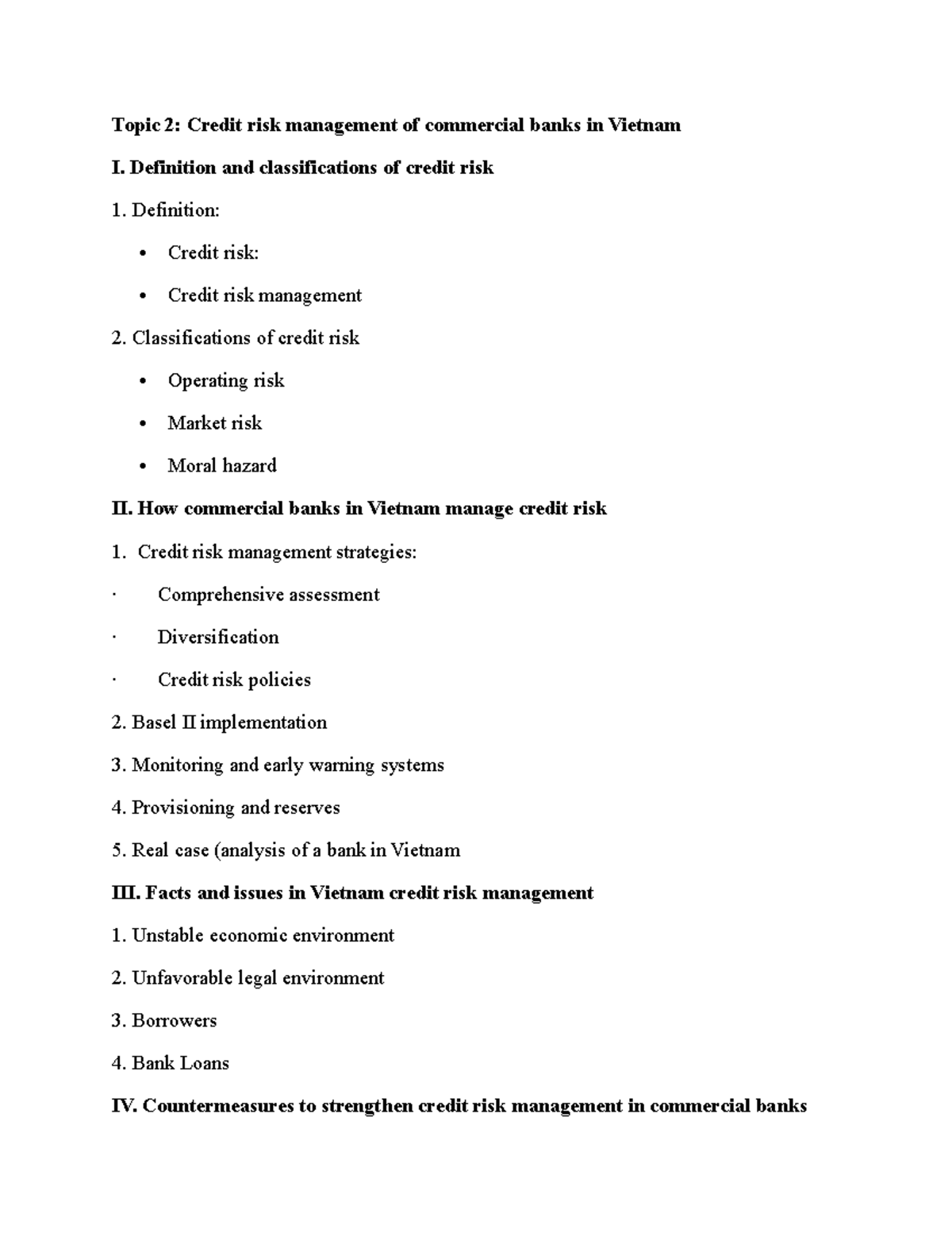 Credit risk management of commercial banks in Vietnam - Definition and ...