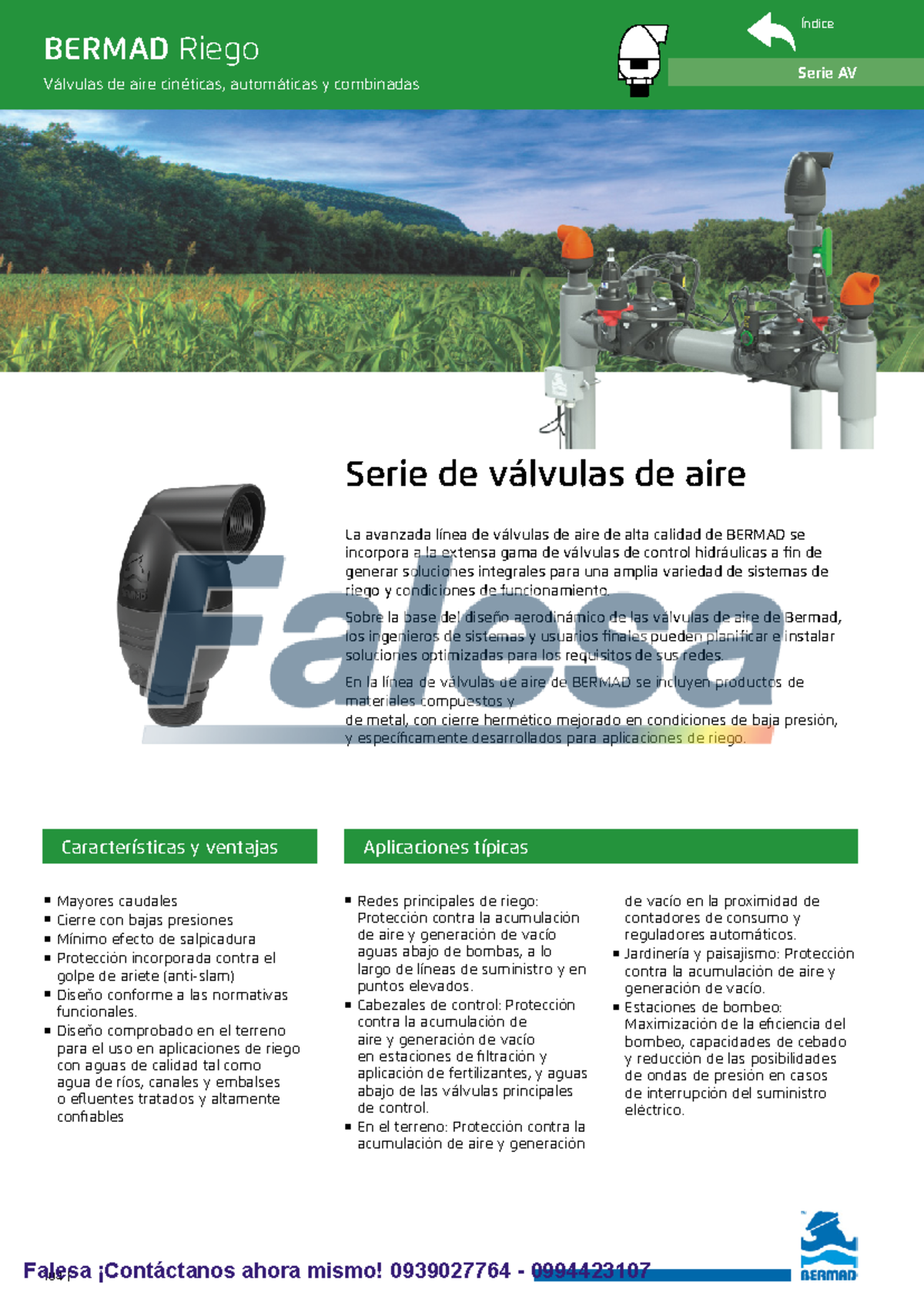 Catalogo Falesa - Bermad Riego Serie de válvulas de aire - Serie AV ...