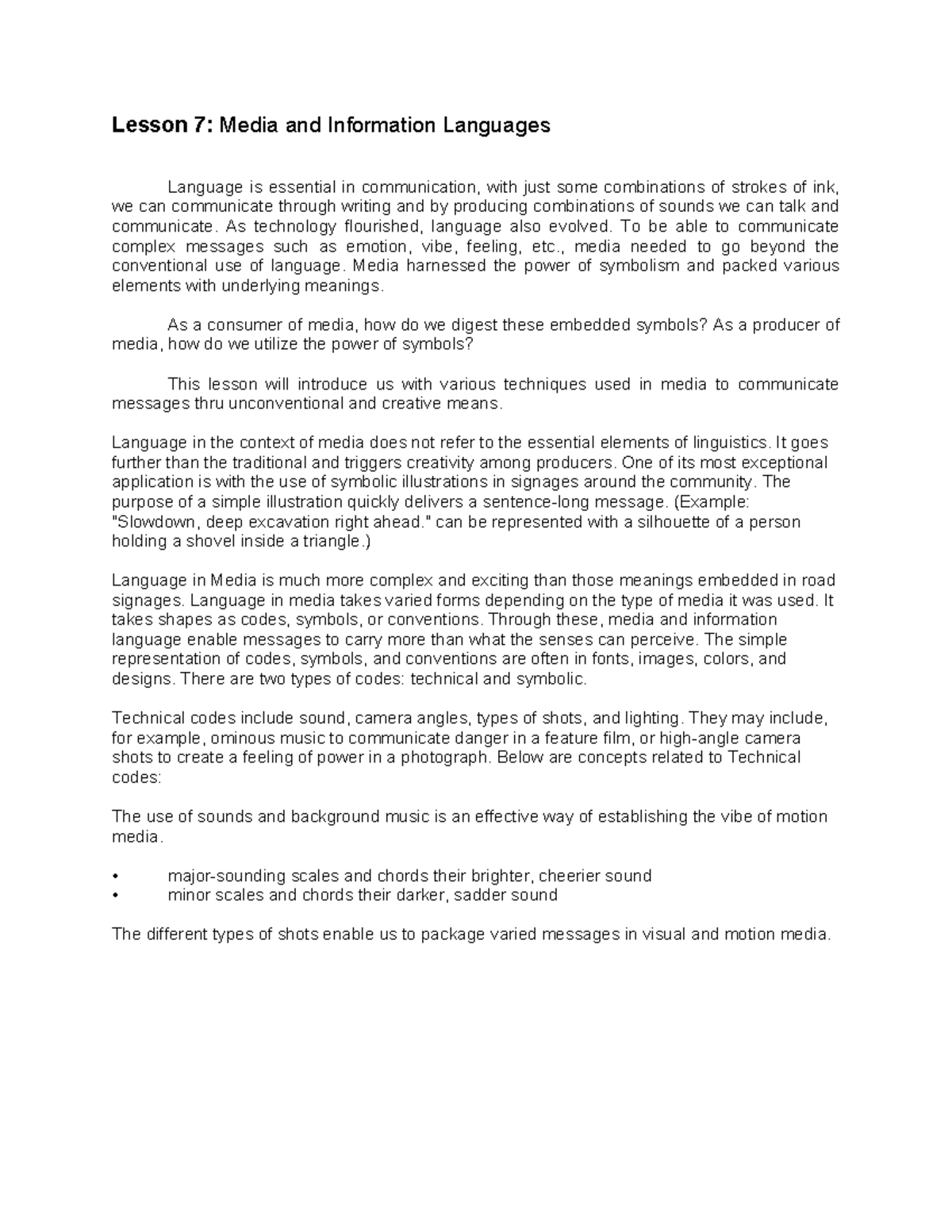 Lesson 7 - For SHS STEM students at Holy Angel University - Lesson 7 ...