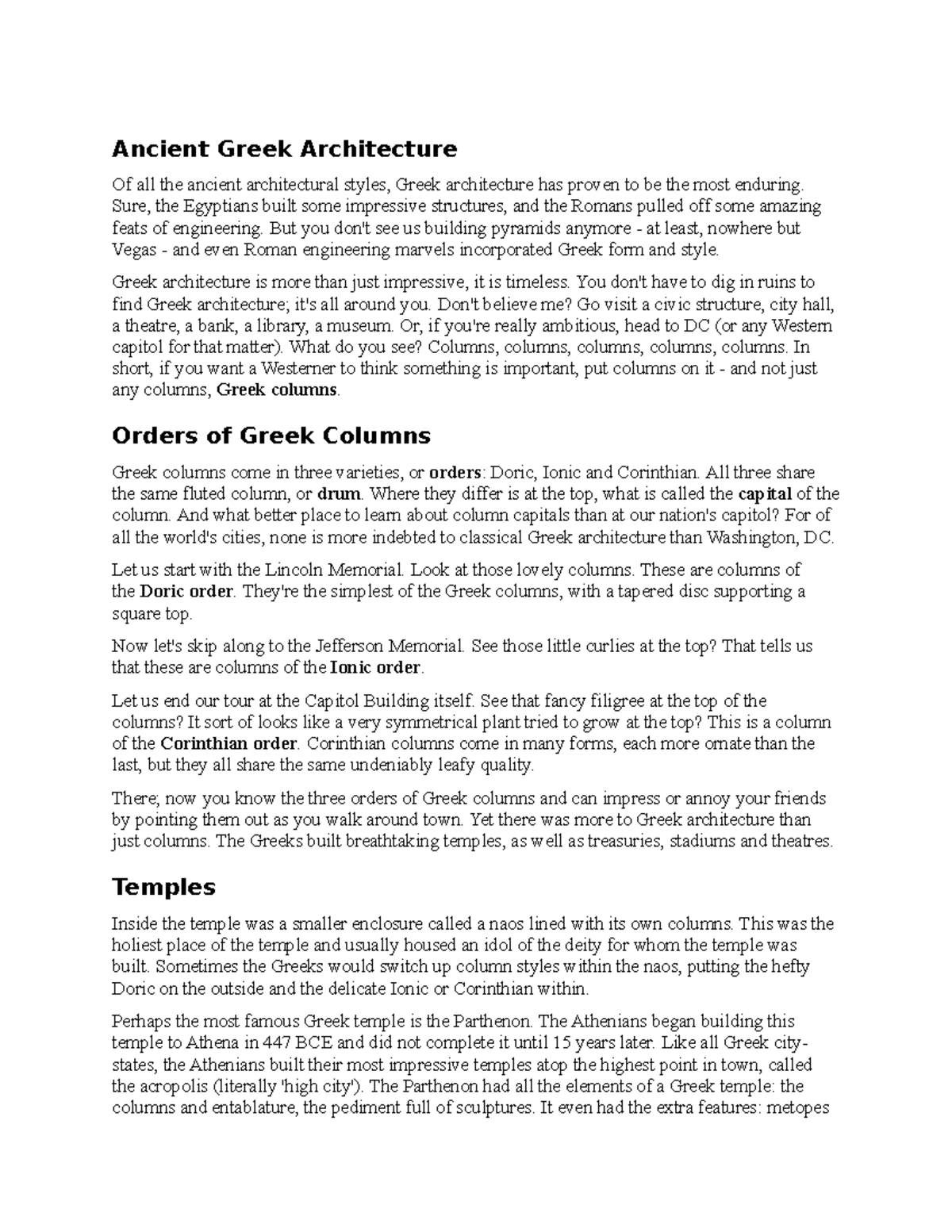 M6 - Introduction To The Humanities notes greek - Ancient Greek ...