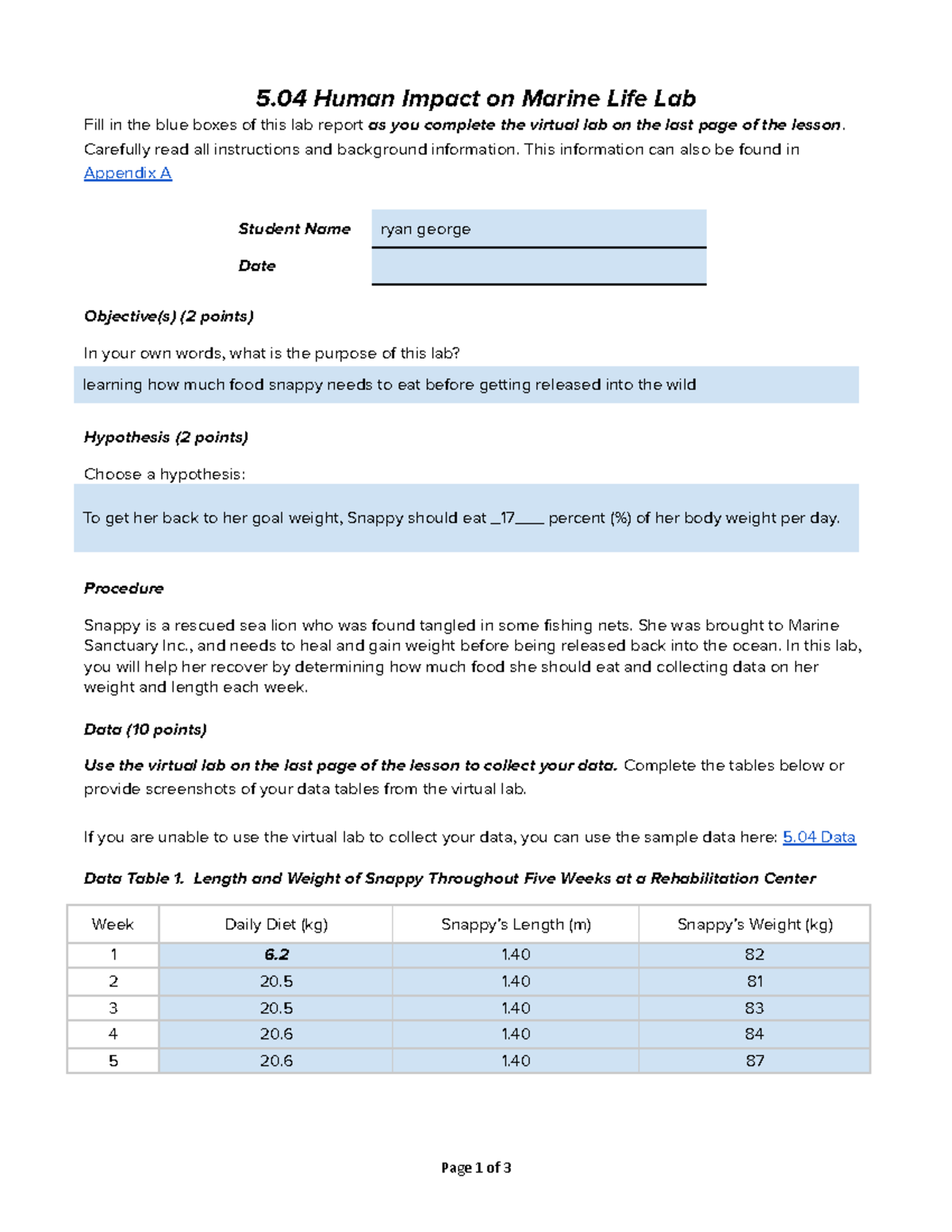 Copy of 5.04 Lab Report Template Rev 2022 - 5 Human Impact on Marine ...