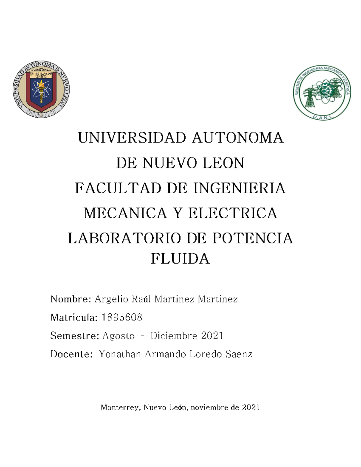 P8-Potencia Fluida-1895608 - Potencia Fluida Y Laboratorio - UANL - Studocu