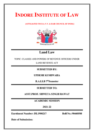 Introduction of Object of Mplrc - B.A.L.LB (Hons.) - Studocu