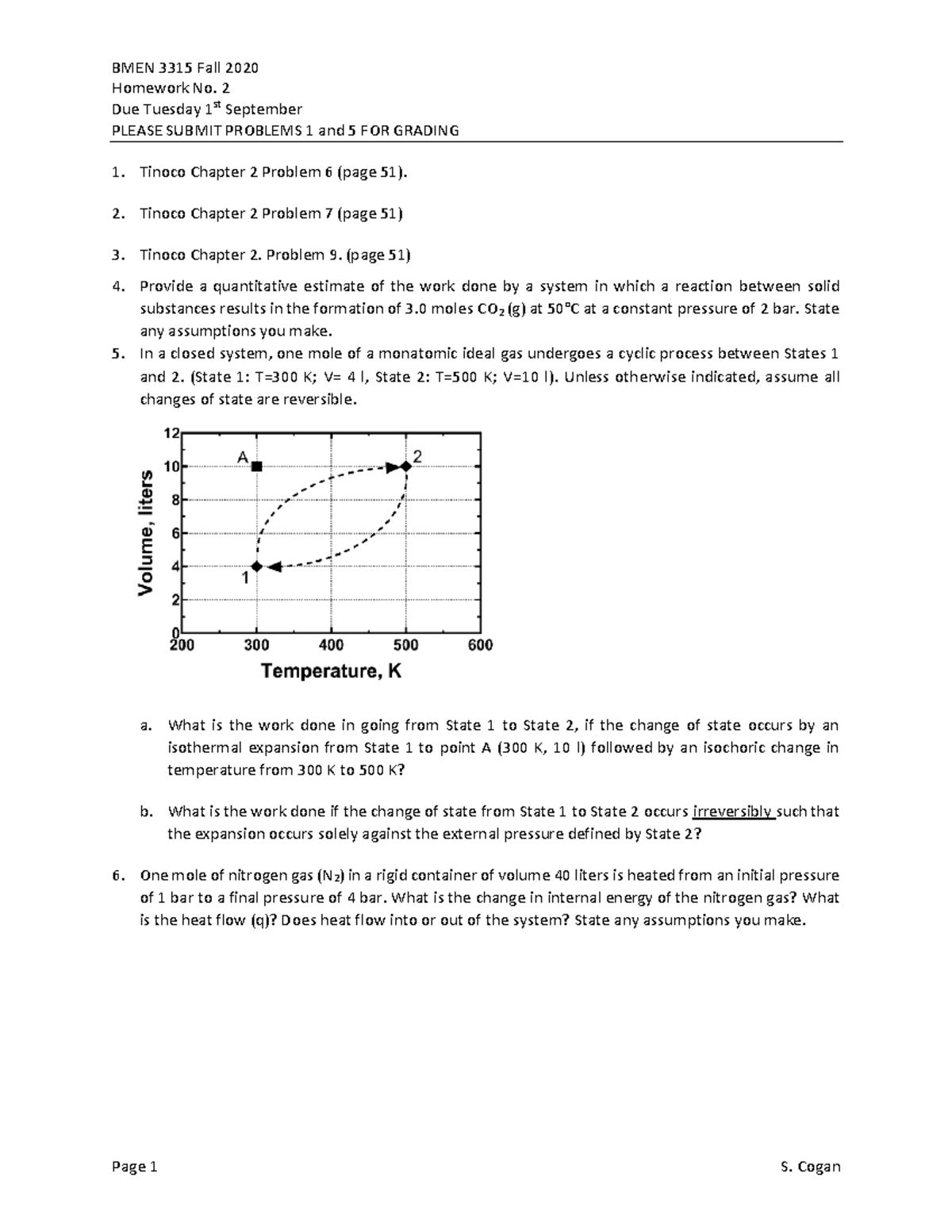 HW2Solutions F BMEN 3315 - BMEN 3315 Fall 2020 Homework No. 2 Due ...