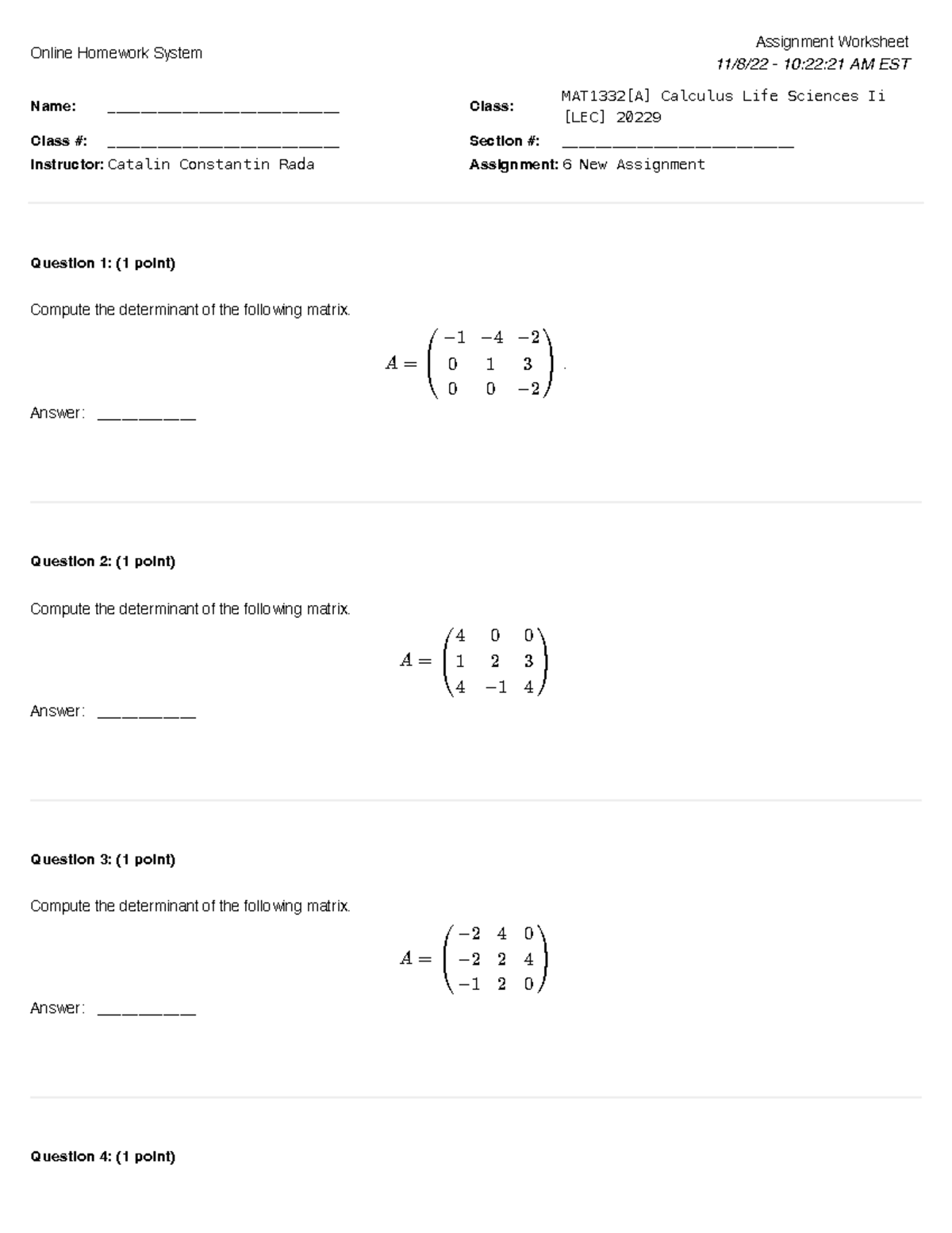 Mobius 6 - practice materials - Online Homework System Assignment ...