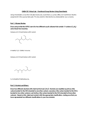 CHEM 331 Chem Sketch Lab 19Aug-1 - CHEM 331 Virtual Lab – Functional ...