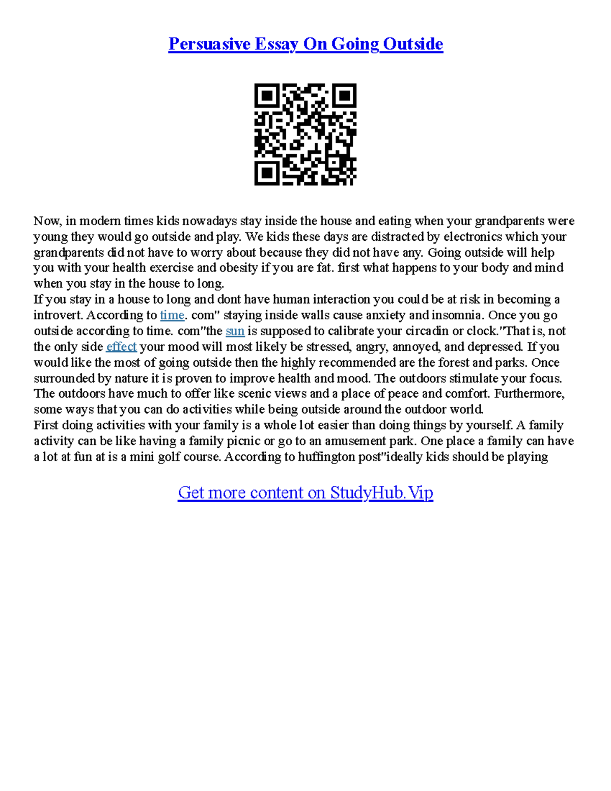 Persuasive Essay Topics 6Th Grade - Persuasive Essay On Going Outside ...