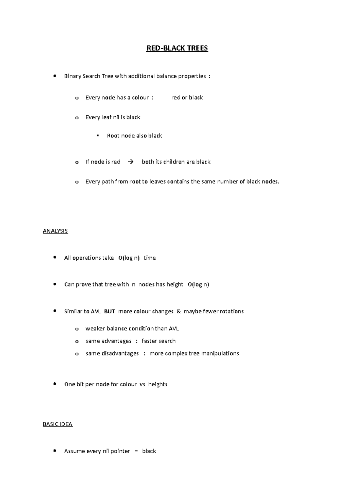 27. Redblack Trees - RED-BLACK TREES Binary Search Tree with additional ...