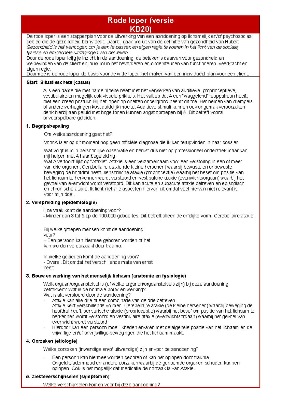 Rode loper Mobiliteitsproblemen - Rode loper (versie KD20) De rode ...