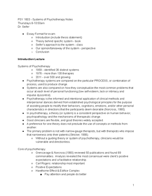 Systems of Psychotherapy Notes 2 - Psychodynamic Alfred Adler ...